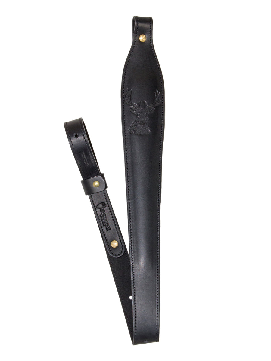 Grizzly Leather Padded Cobra Sling with Buck Emboss – Grizzly Hunting